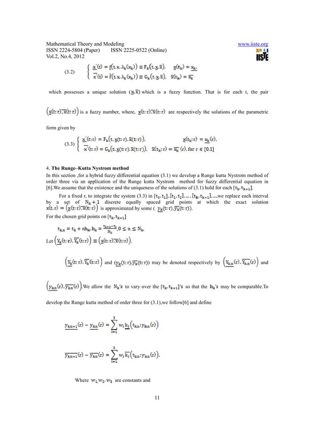 Numerical Solution Of Fuzzy Hybrid Differential Equation By Third Order