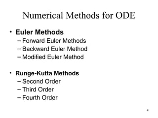 Numerical solution of ordinary differential equations GTU CVNM PPT | PPT