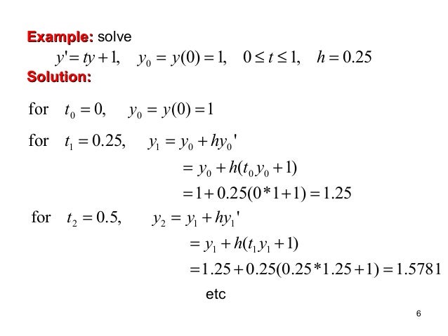 Numerical Solution Of Ordinary Differential Equations Gtu Cvnm Ppt