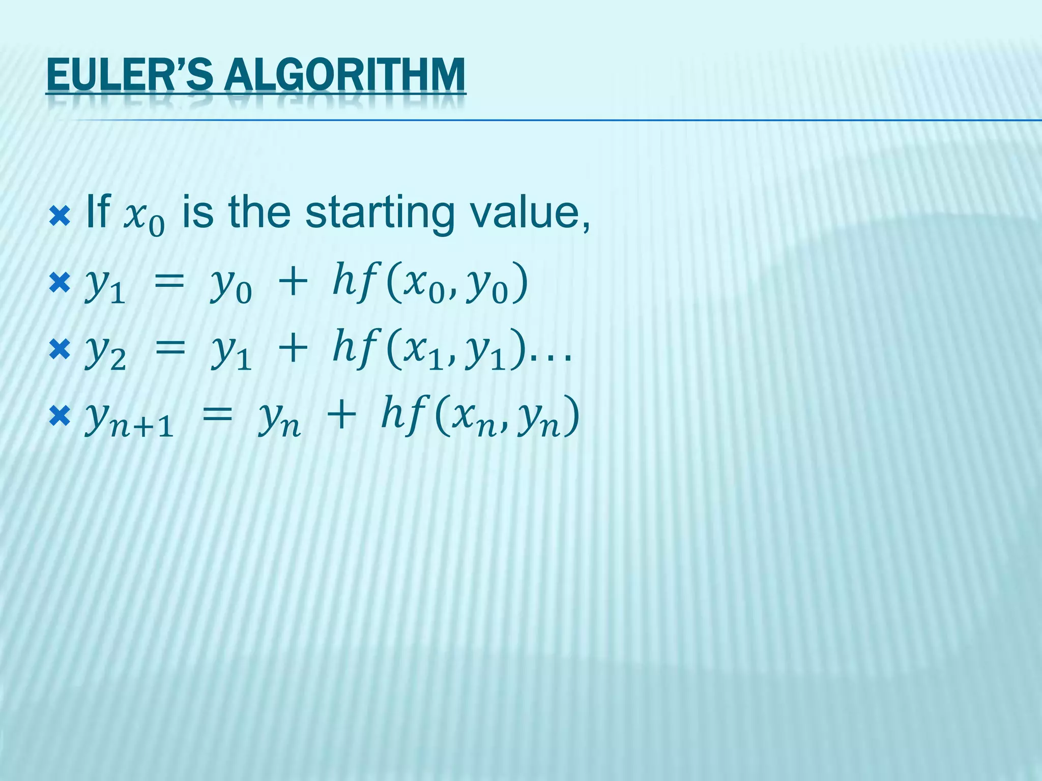 Numerical solution of ordinary differential equations | PPTX