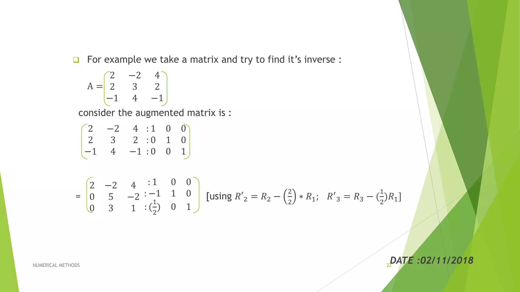 Numerical Solution Of System Of Linear Equations Pptx Physics Science