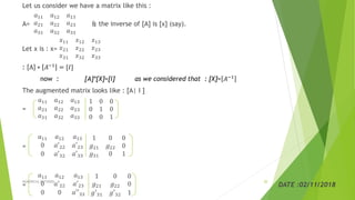Numerical solution of system of linear equations | PPTX