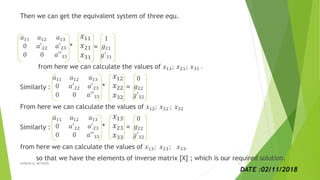 Numerical solution of system of linear equations | PPTX