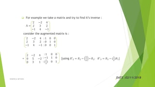 Numerical solution of system of linear equations | PPTX
