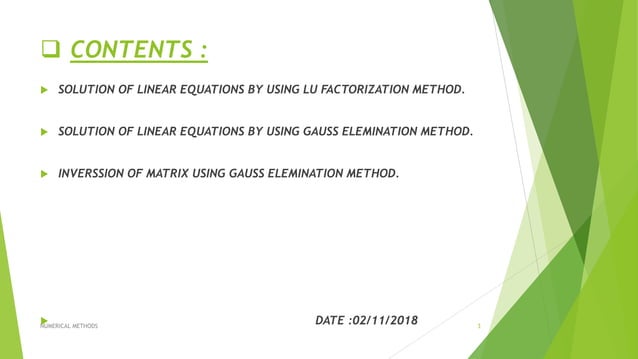 Numerical Solution Of System Of Linear Equations Pptx Physics Science