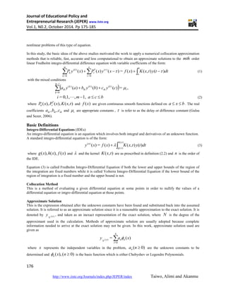 Numerical solutions for linear fredholm integro differential | PDF