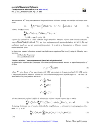 Numerical solutions for linear fredholm integro differential | PDF