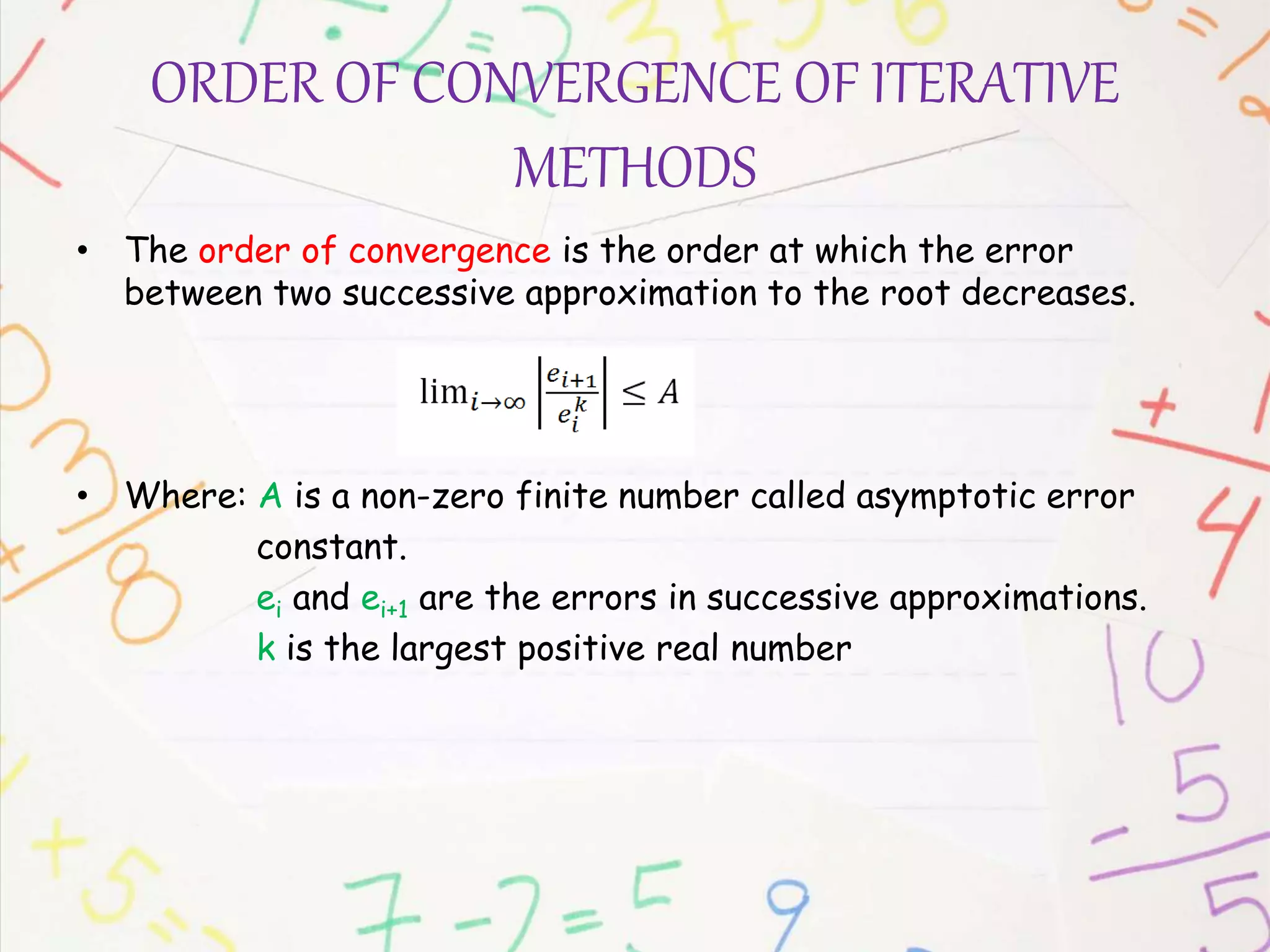 Numerical solutions of algebraic equations | PPTX