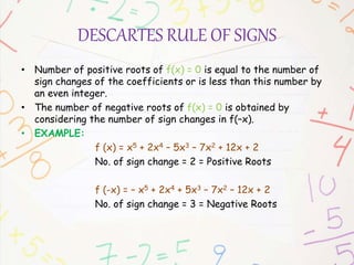 Numerical solutions of algebraic equations | PPTX