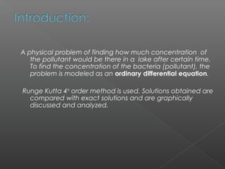 Numerical solution using runge kutta with programming in c++ | PPT