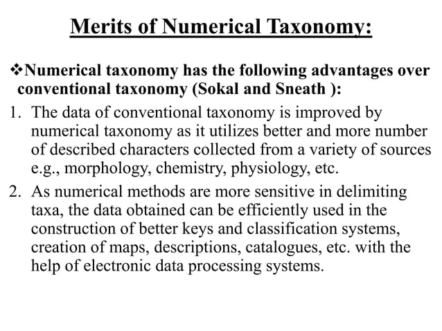 Numerical taxonomy_Plant Taxonomy | PPTX | Biological Sciences | Science