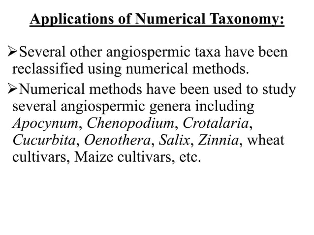 Numerical taxonomy_Plant Taxonomy | PPTX | Biological Sciences | Science