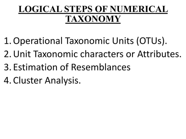 Numerical taxonomy_Plant Taxonomy | PPTX | Biological Sciences | Science