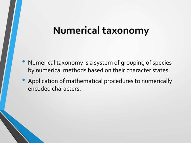 Numerical taxonomy | PPT | Free Download