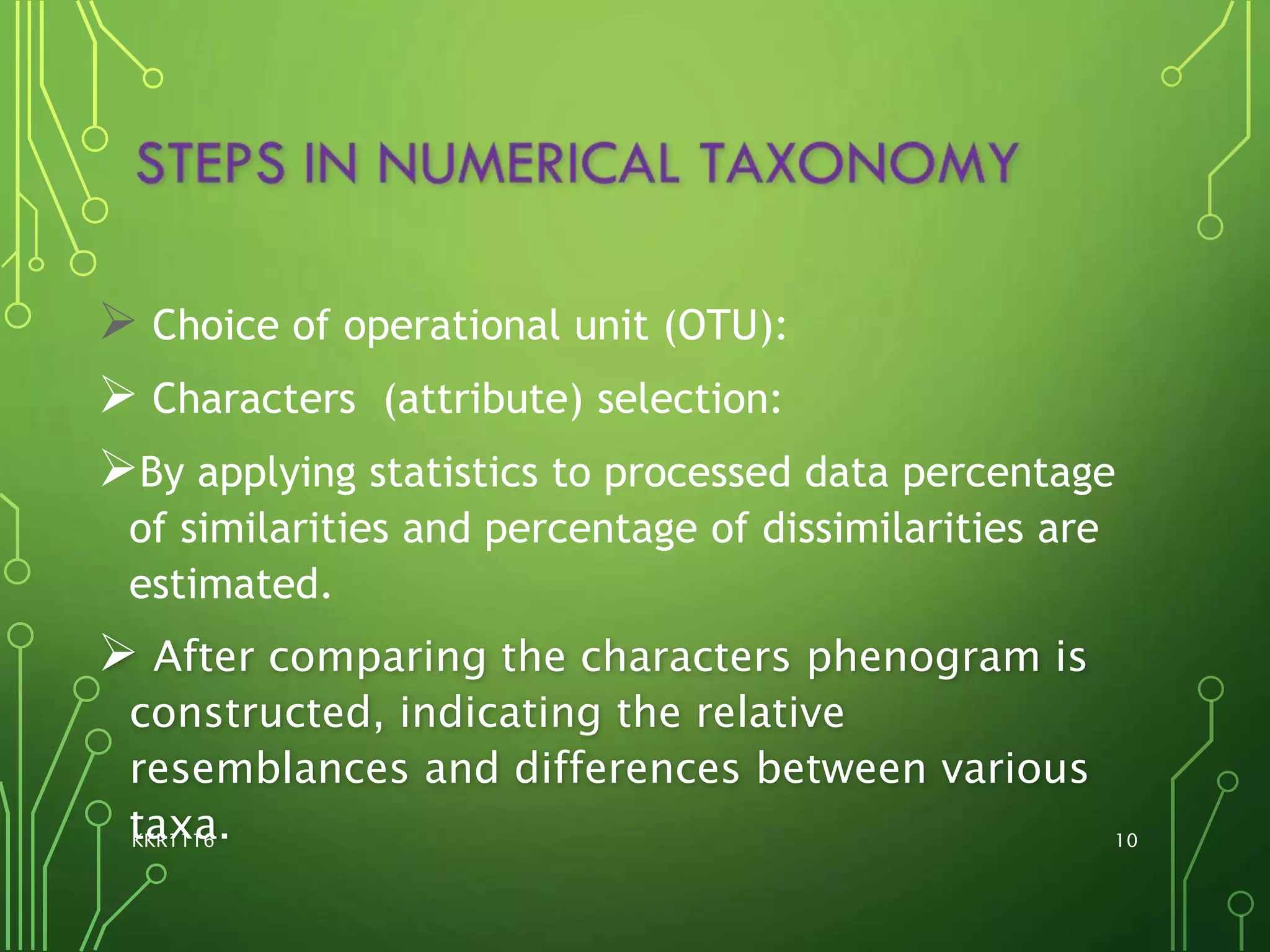 Numerical taxonomy | PPTX