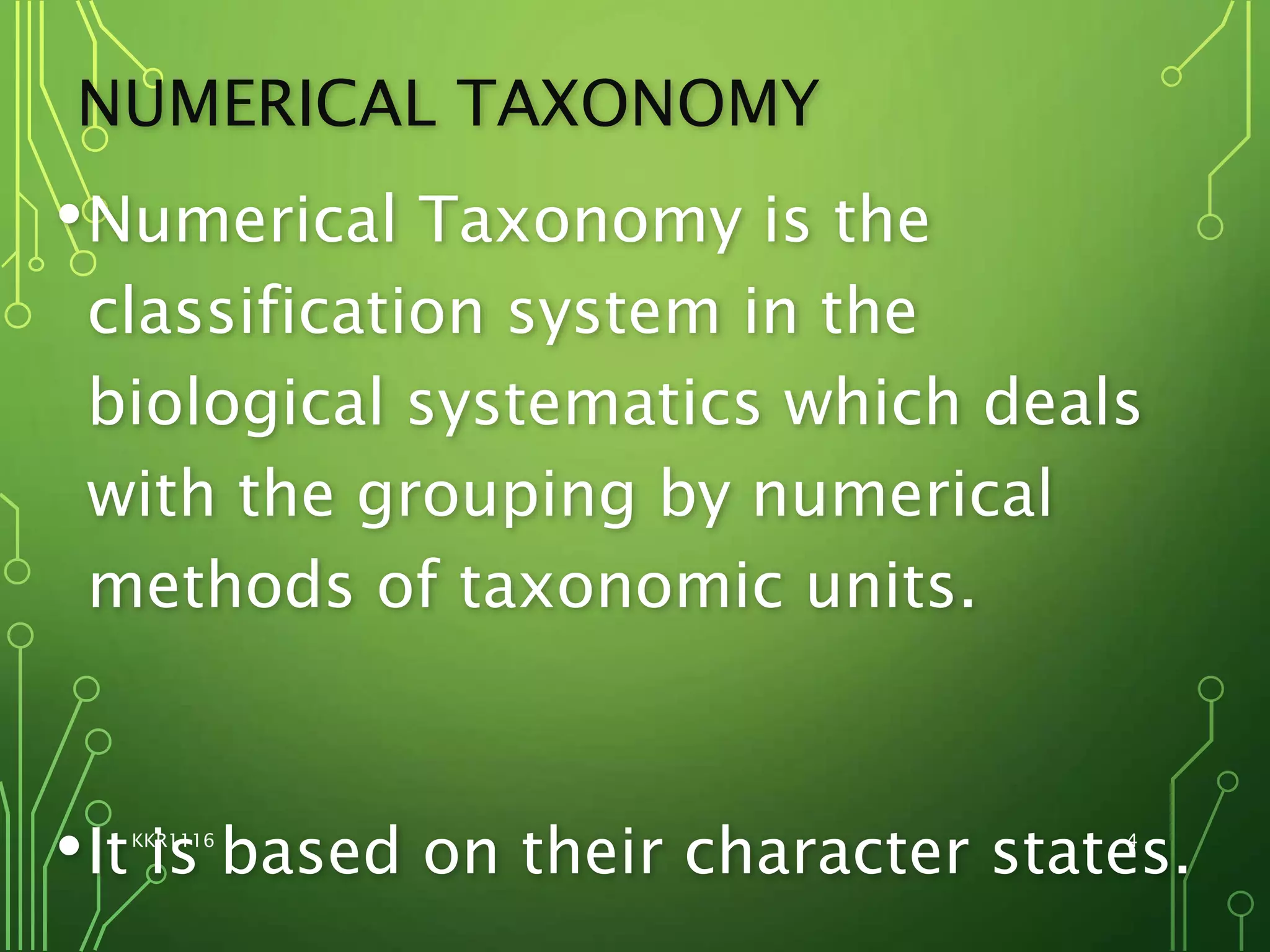 Numerical taxonomy | PPTX