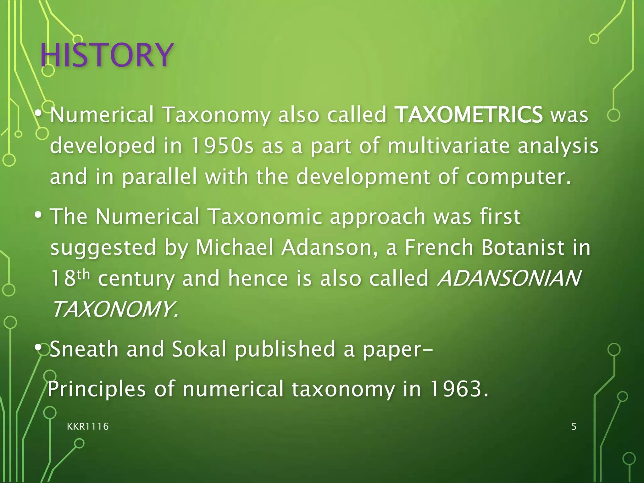 Numerical taxonomy | PPTX
