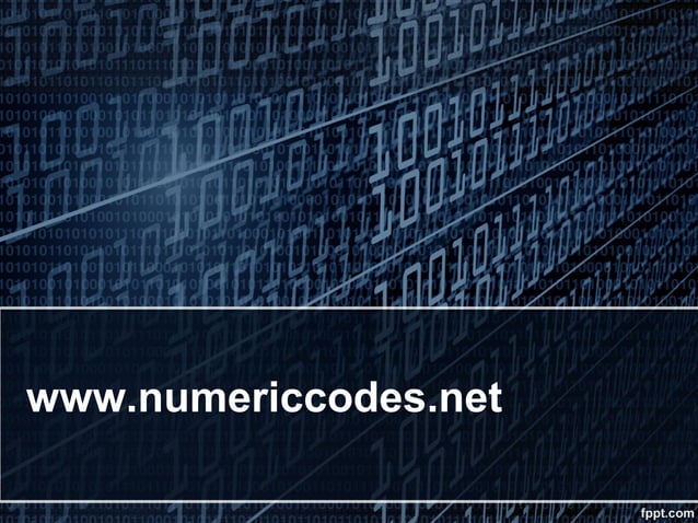 Numeric codes | PPT