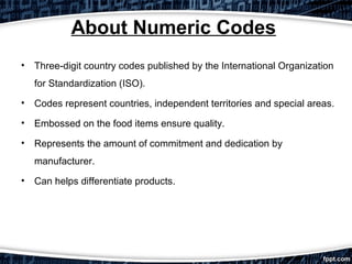 Numeric codes | PPT