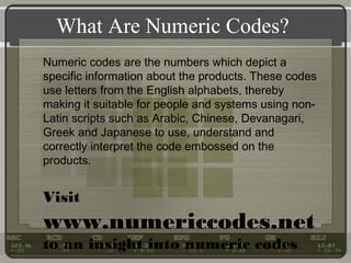 Numeric Codes | PPT