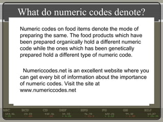 Numeric Codes | PPT