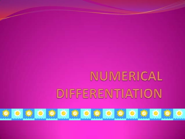 Numerical differentiation | PPTX | Physics | Science