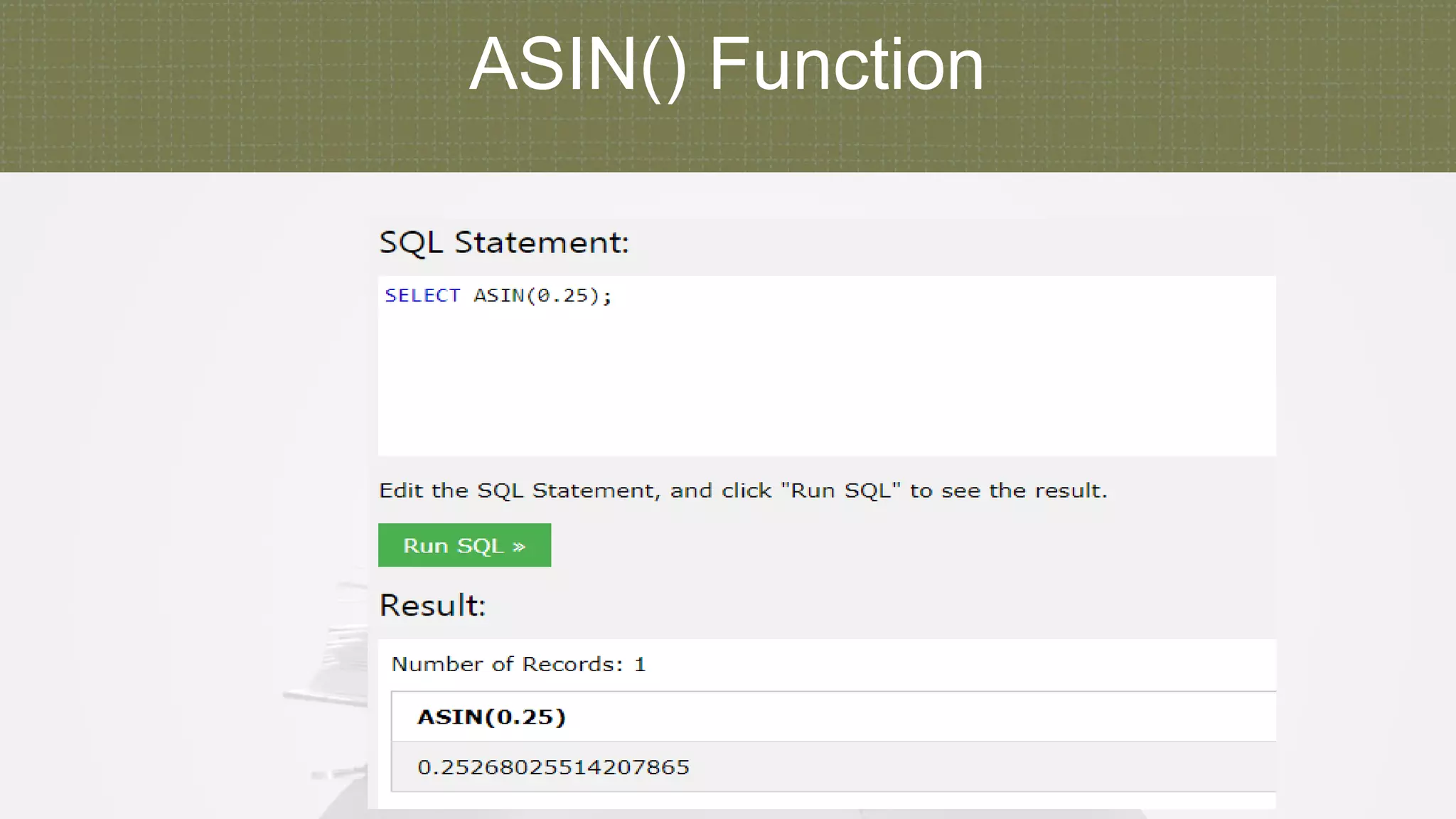 Numeric Functions In Sql Oracle Ppt