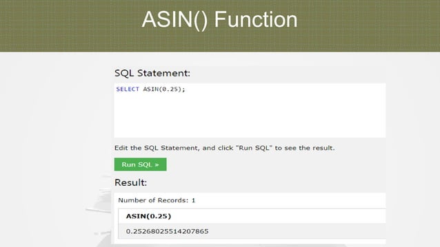 Numeric functions in SQL | Oracle | PPT | Databases | Computer Software ...