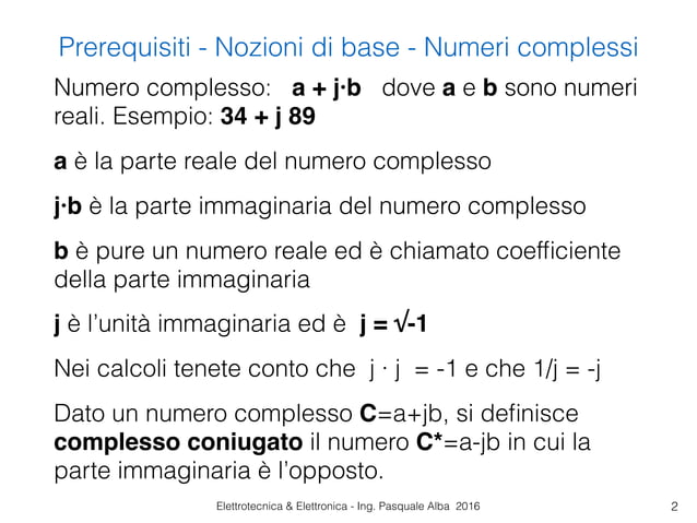 Calcoli reti lineari stazionarie in regime periodico mediante numeri complessi. Fasori. | PDF ...