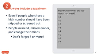 9 Tips For Creating a Great Numeric Question | PPT