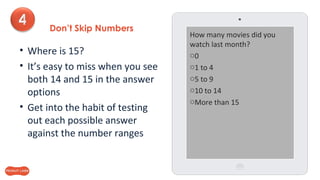 9 Tips For Creating a Great Numeric Question | PPT