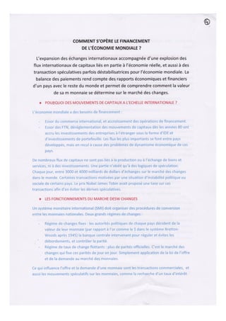 FICHES ECONOMIE BAC 2013 | PDF