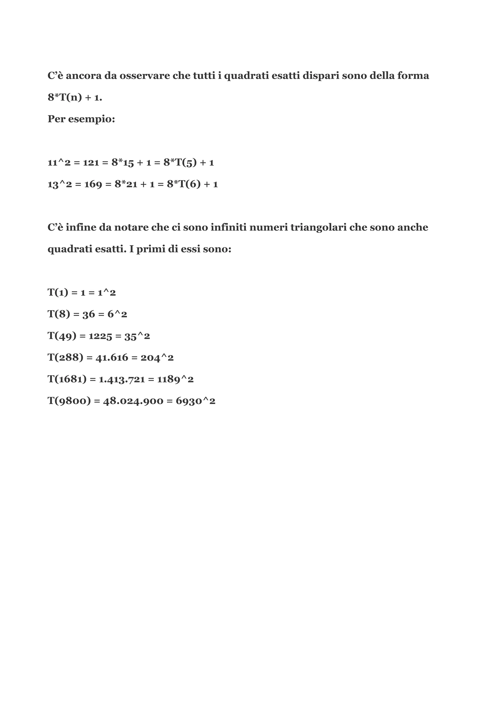 Numeri triangolari | DOCX