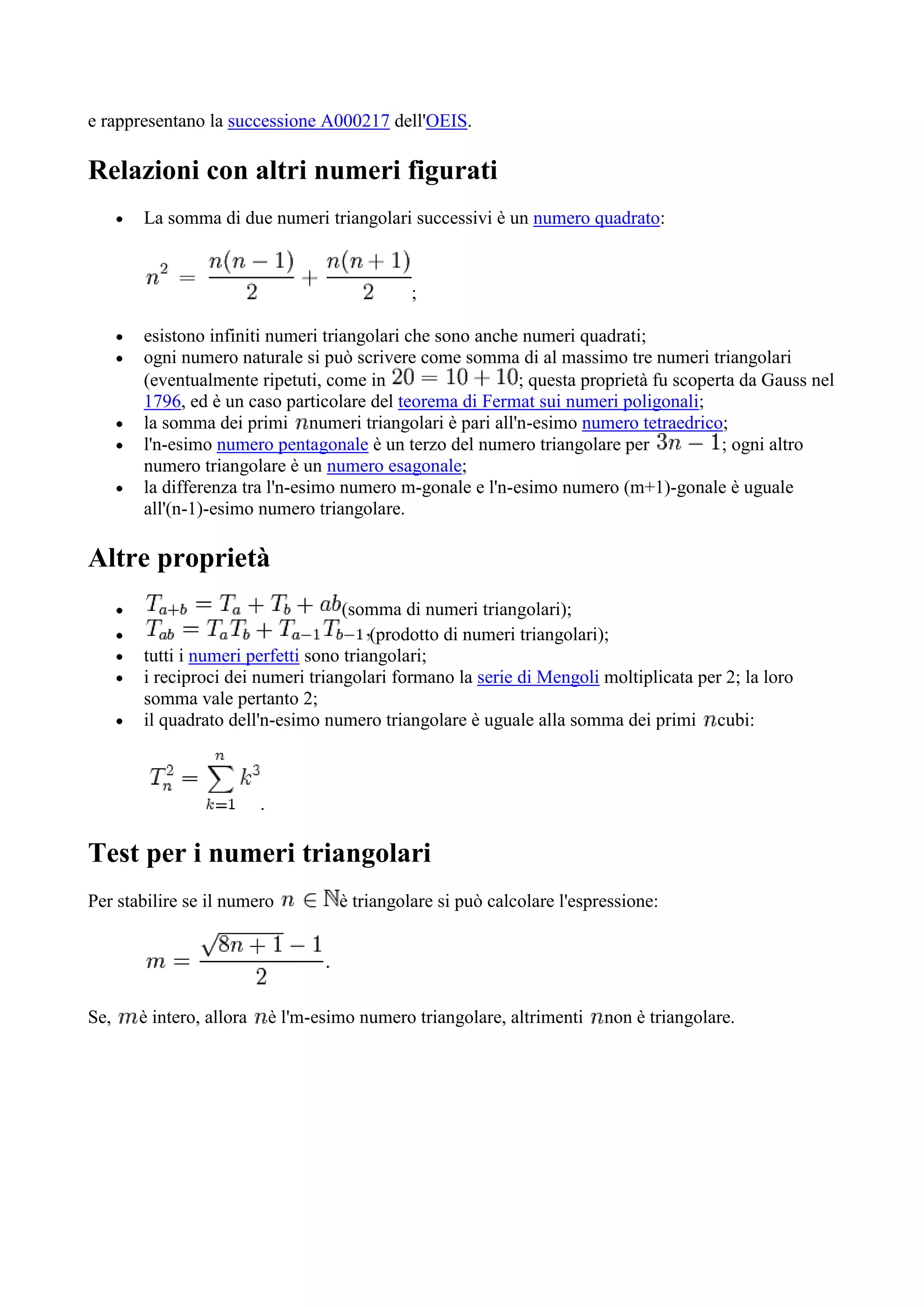 Numeri triangolari | DOCX | Physics | Science