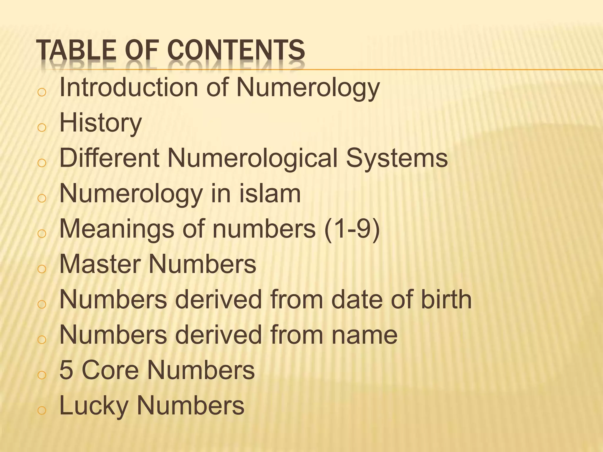 Numerology | PPTX