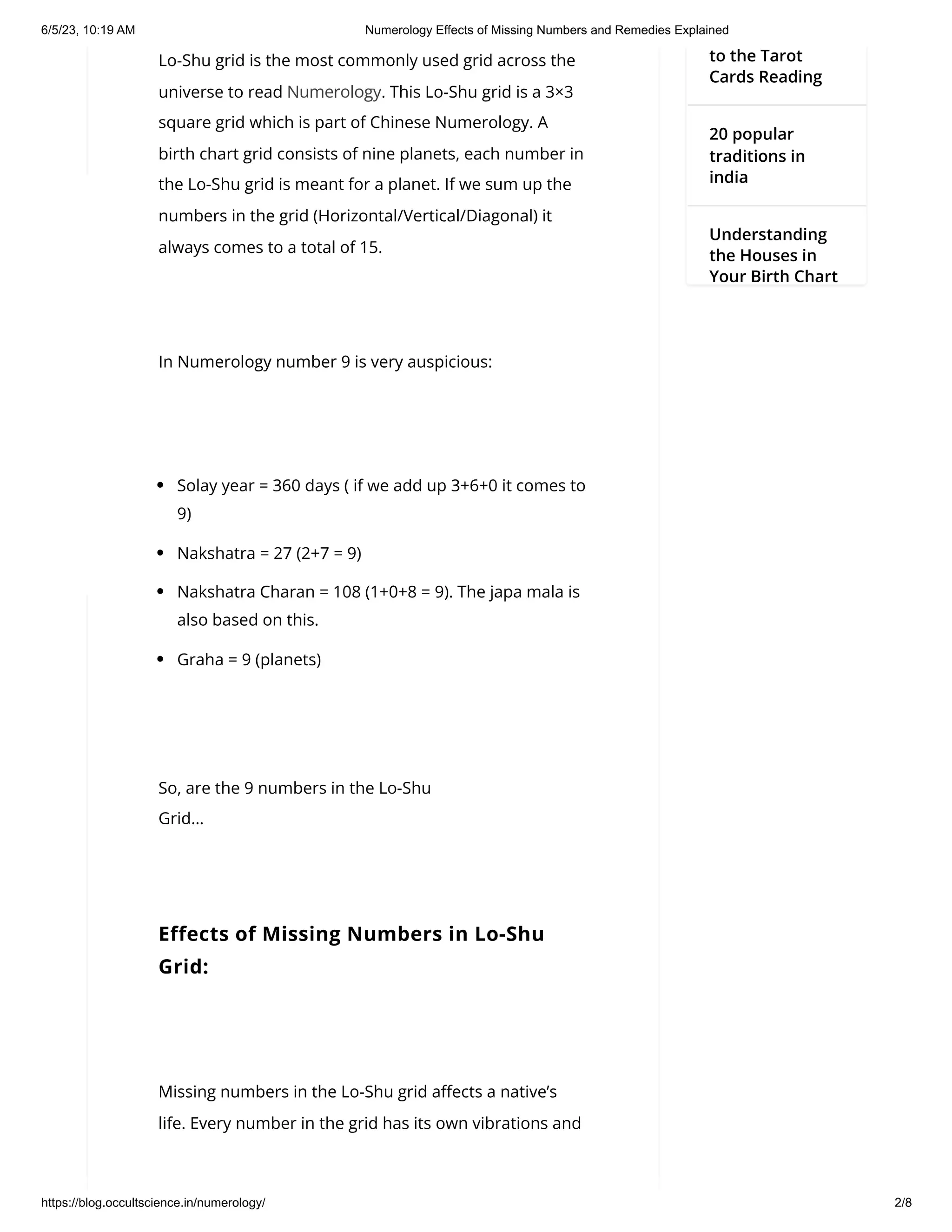 Numerology Missing Numbers in your Birth Chart | PDF