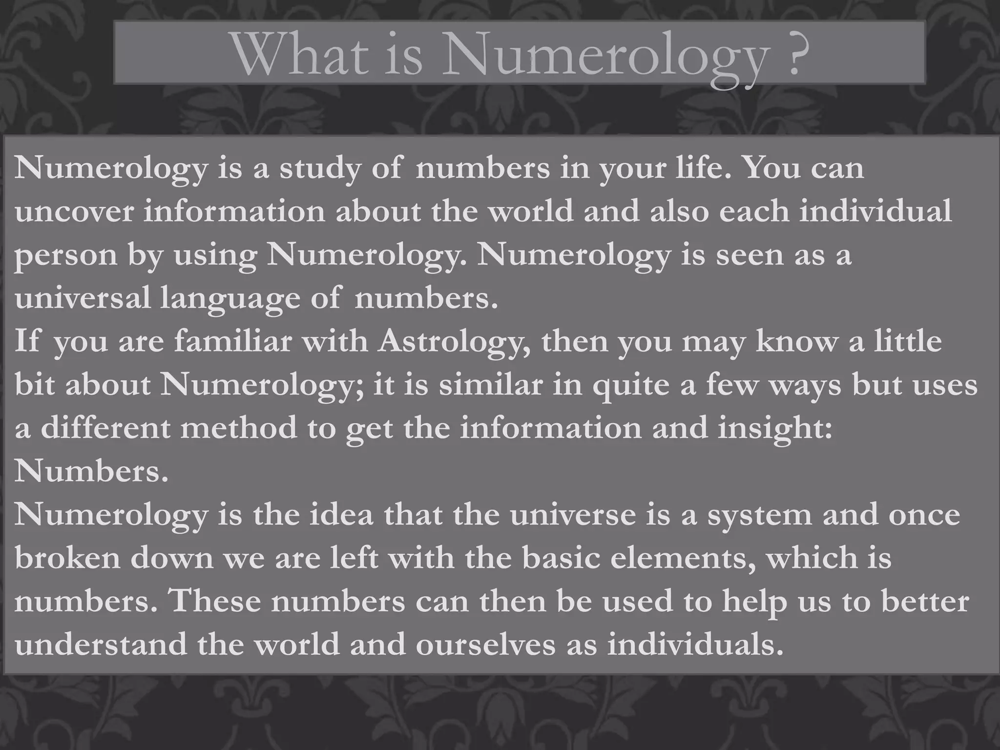 Numerology know you future by your birth date | PPTX | Astrology ...