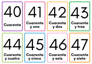 Números del 1 al 100 para apoyo visual 1º | PDF