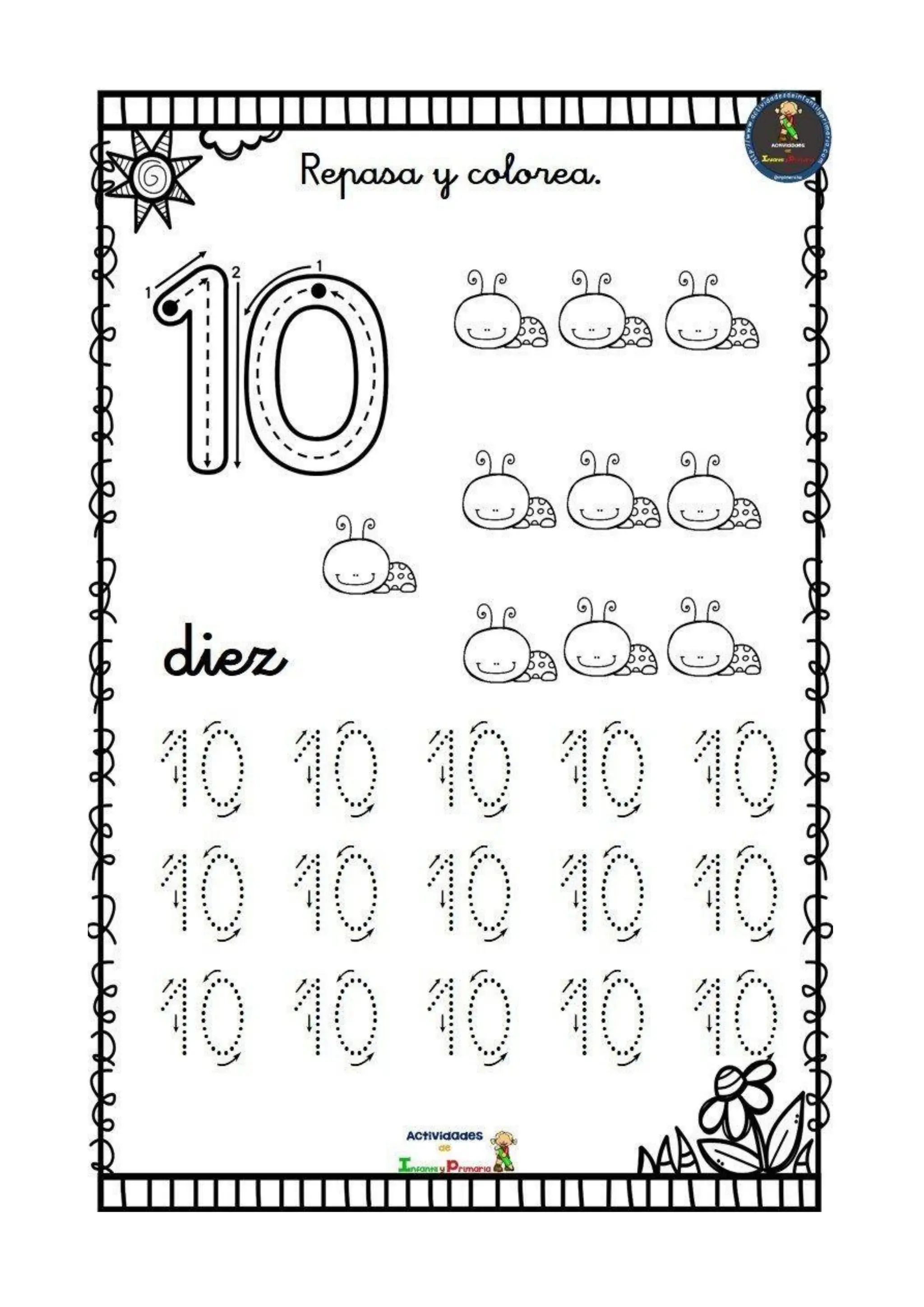 Hoja De Trabajo Del Número 11 Para Preescolar
