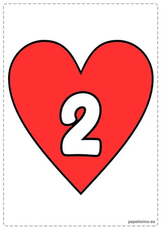 Numeros con corazones rojo para imprimir.pdf