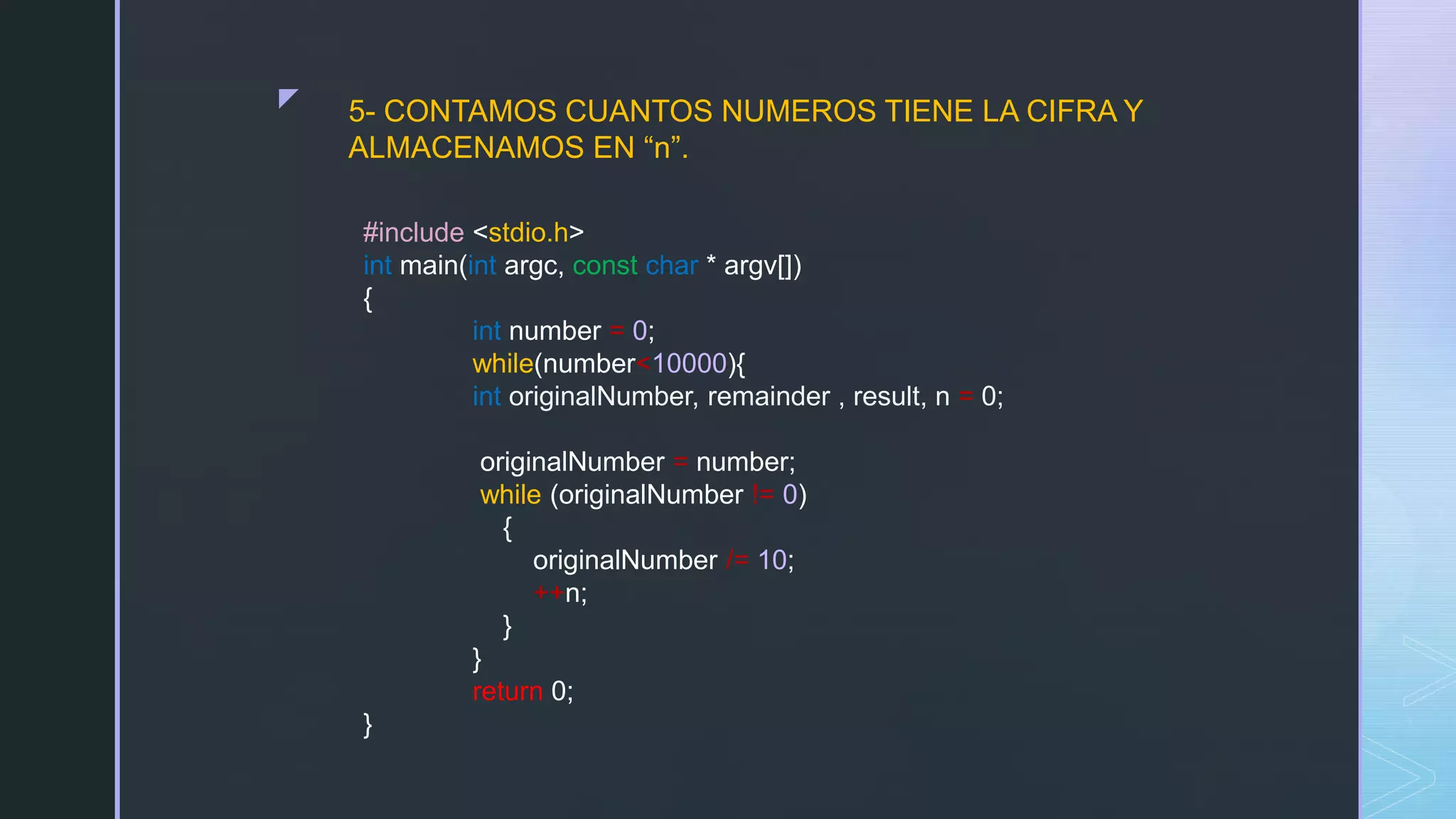 Numeros de armstrong en c programacion estructurada | PPTX