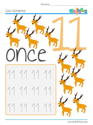 Numeros del 1 al 19 dibujos | PDF