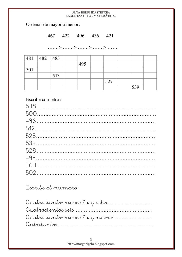 Escribir N Umero 300 Al 400 Ejercicios | Images and Photos finder
