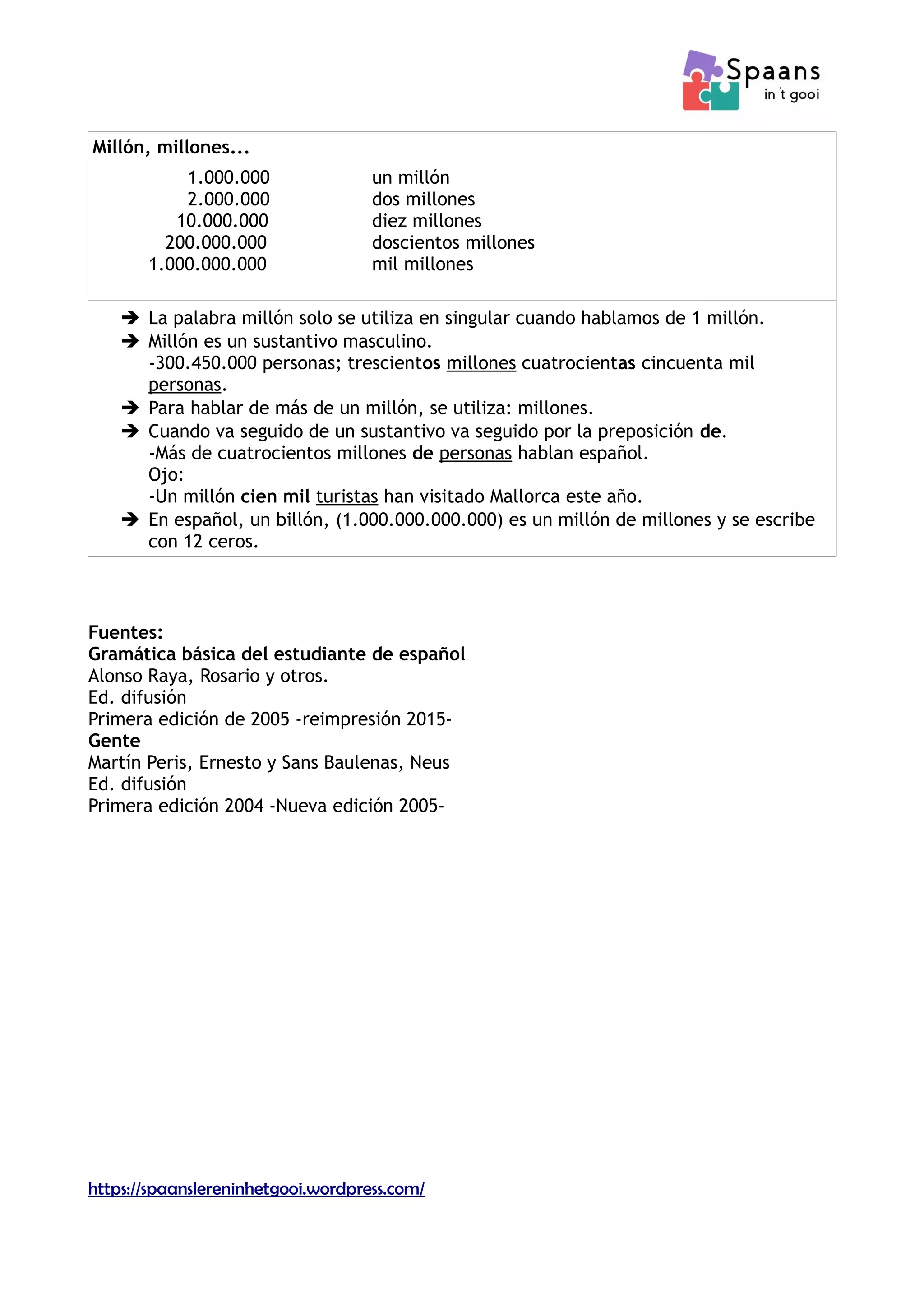 Los números cardinales: uno, dos, tres... | PDF