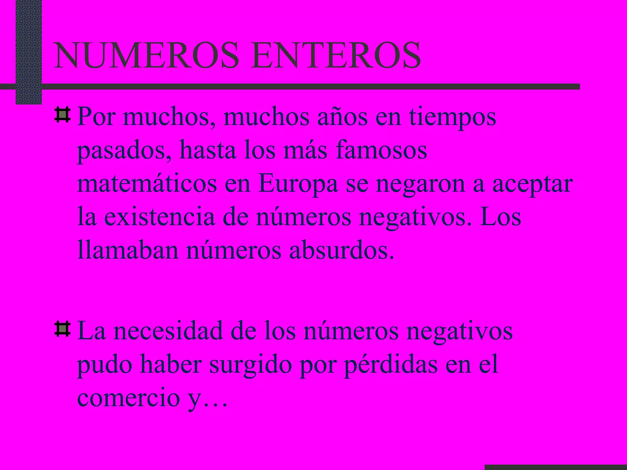 Numeros enteros | PPT