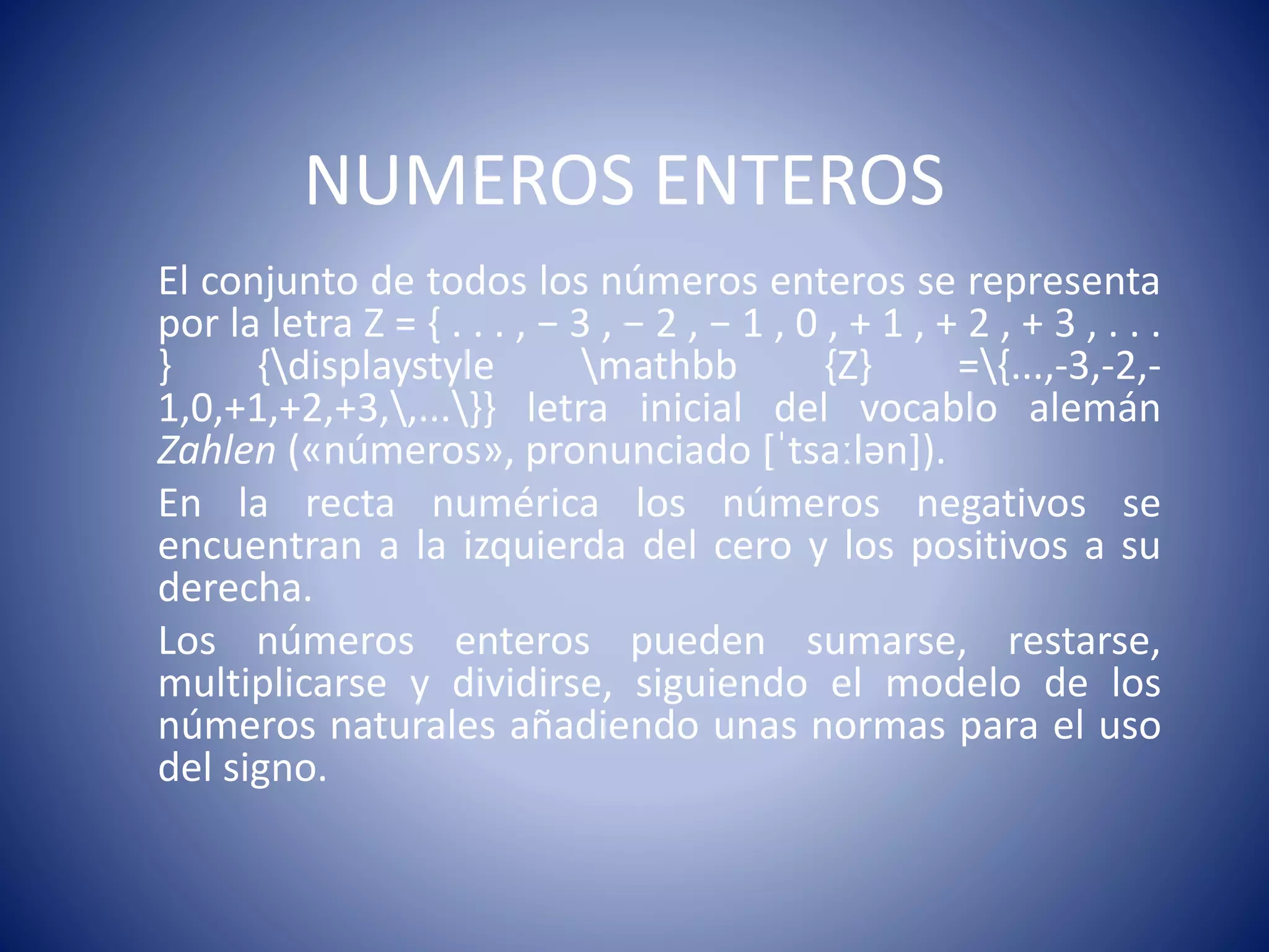 Numeros enteros | PPTX