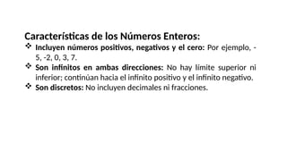 Introduccion a los numeros enteros primero de secundaria | PPTX