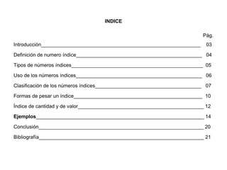 Números indices. | PPTX