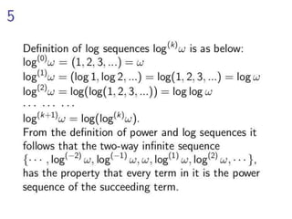 Power and Log sequences: Shannon's Log n and Ramanujan's Log Log n ...