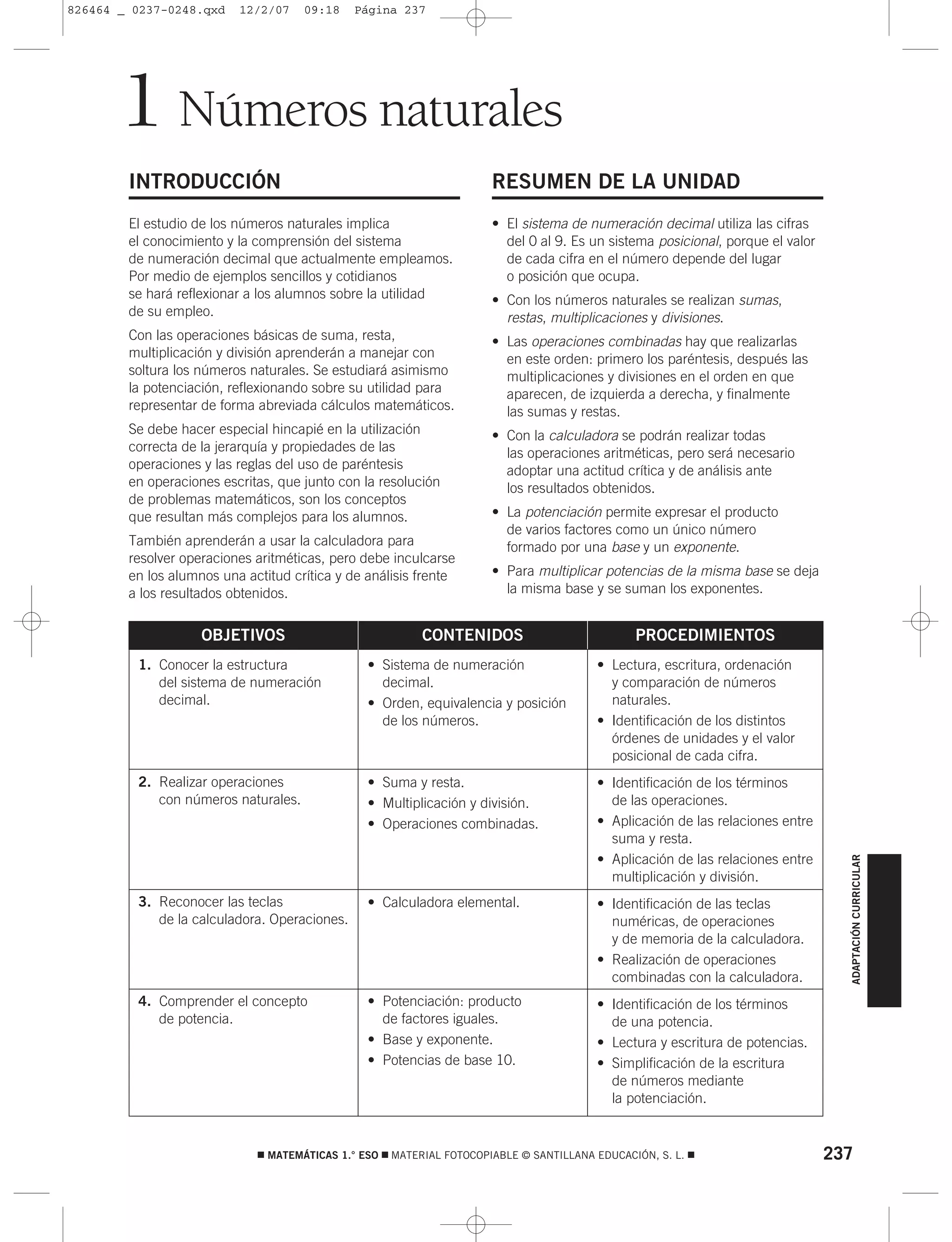 Numeros naturales | PDF